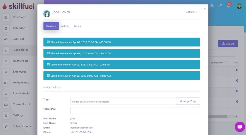 Online Applicant Tracking Software | Skillfuel