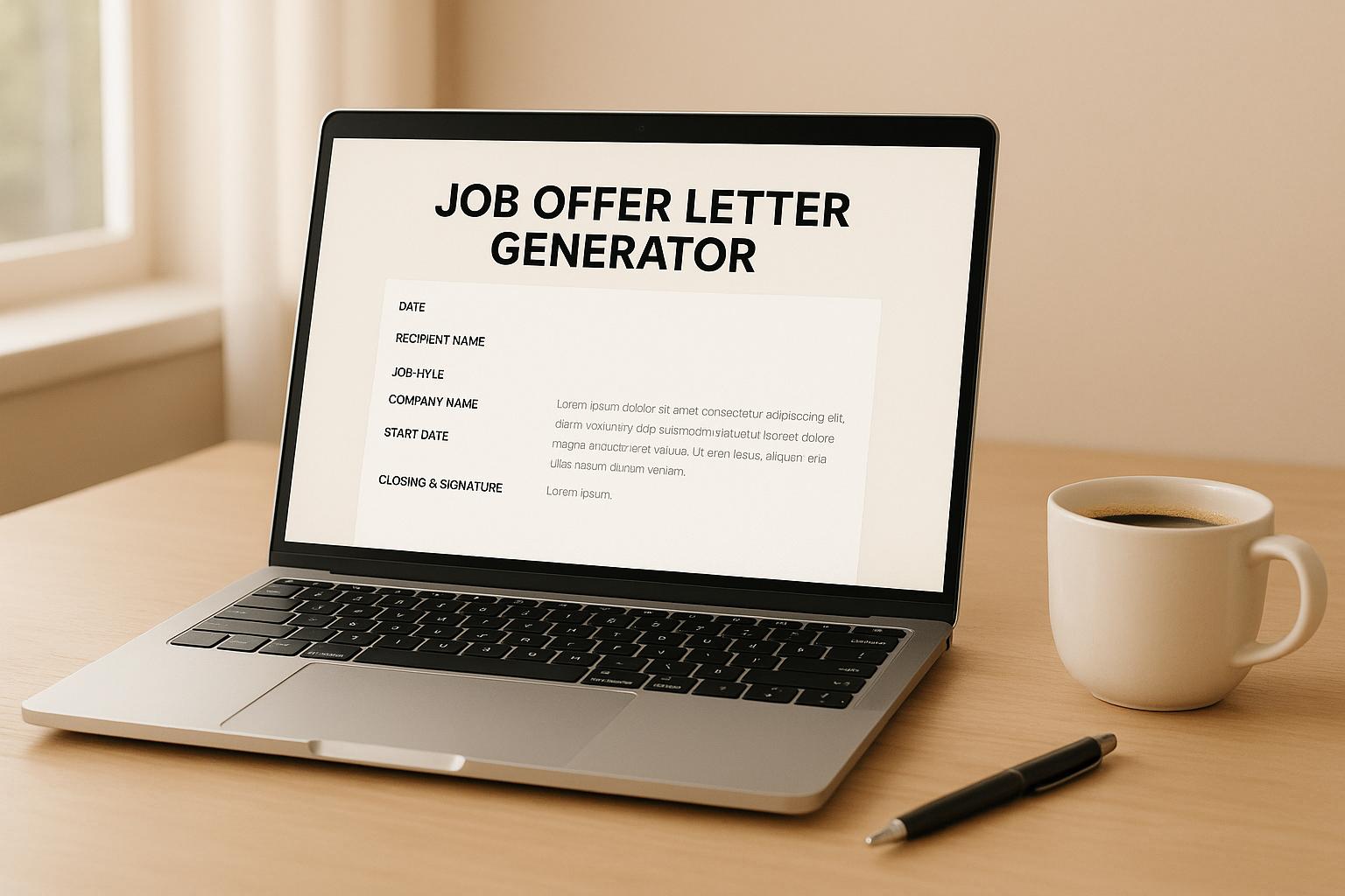 Job Offer Letter Generator - Skillfuel